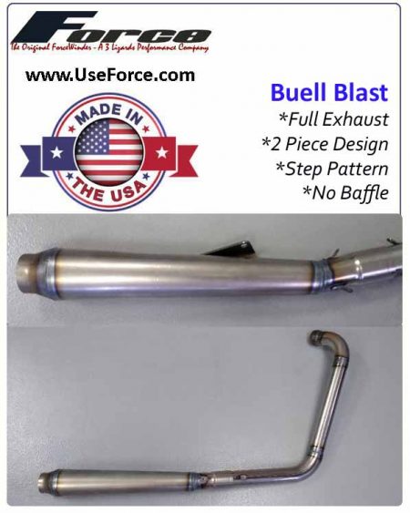 Buell Blast Complete Exhaust - ForceWinder Motorcycle Intakes