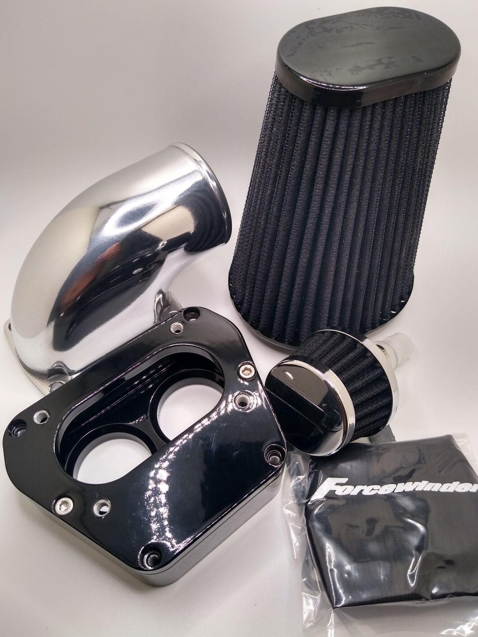 Yamaha Stryker Intake - Polished - ForceWinder Motorcycle Air Cleaners ...