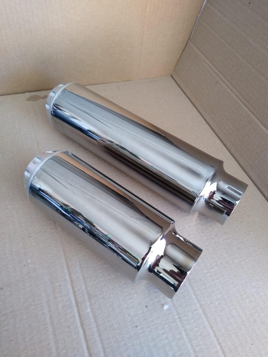 VRSC StreetFighter Chrome Short Bullets - ForceWinder Motorcycle Air ...