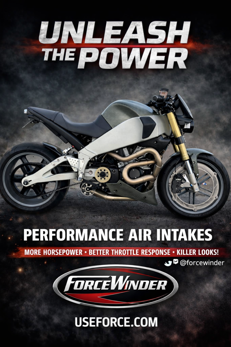 Buell Exhaust XB Models - ForceWinder Motorcycle Intakes